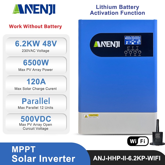 ANENJI 6200W 48VOLT MPPT Hybrid Solar Inverter 230Vac Parallel Function ...